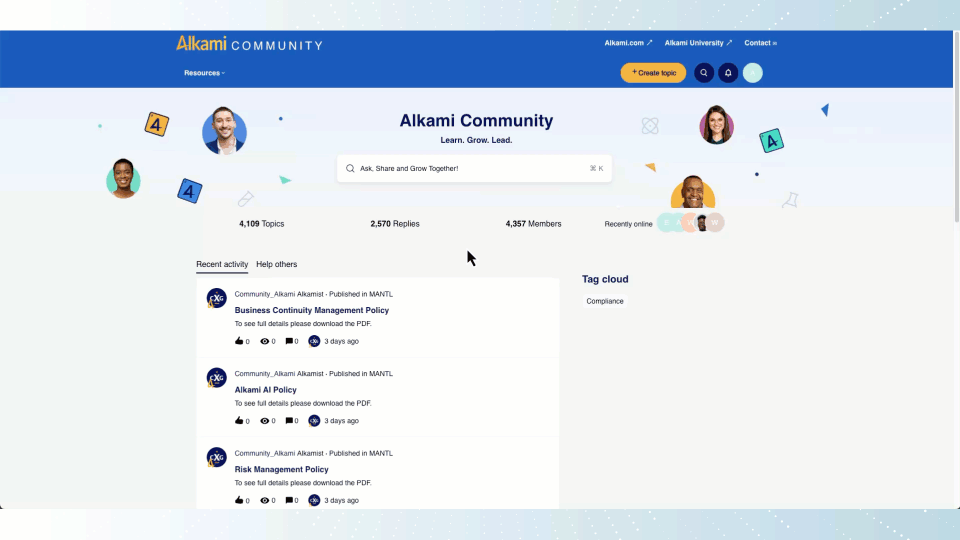 Alkami Community Compliance Hub (previously the MANTL Trust Center) – Support Center